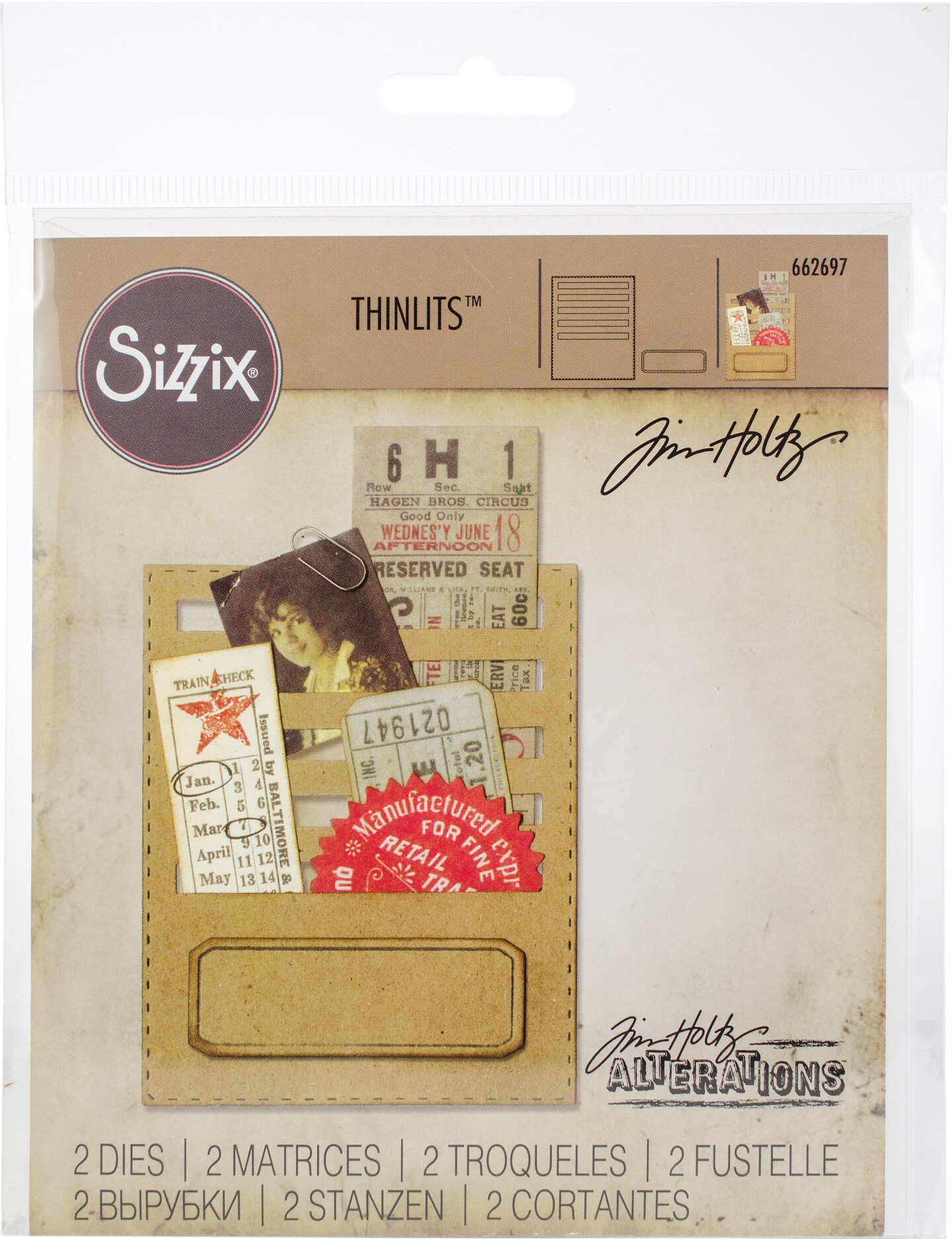 Sizzix Thinlits Dies By Tim Holtz -Stitched Slots | Michaels