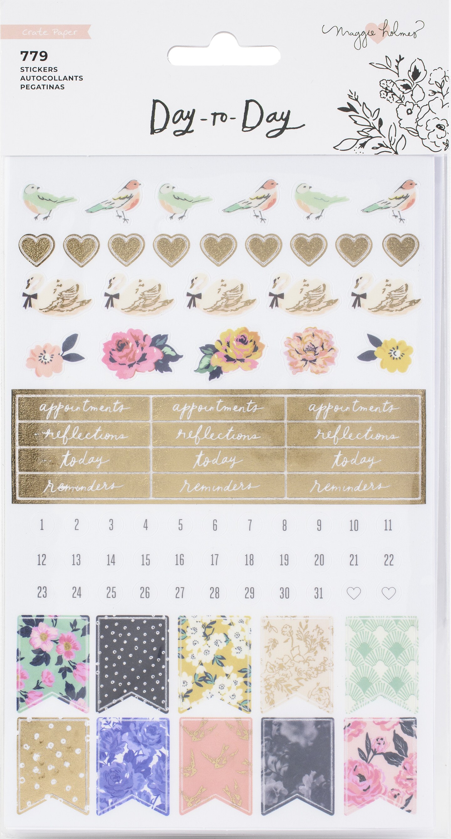 Maggie Holmes Day-To-Day Planner Sticker Book 779/Pkg-Phrase | Michaels