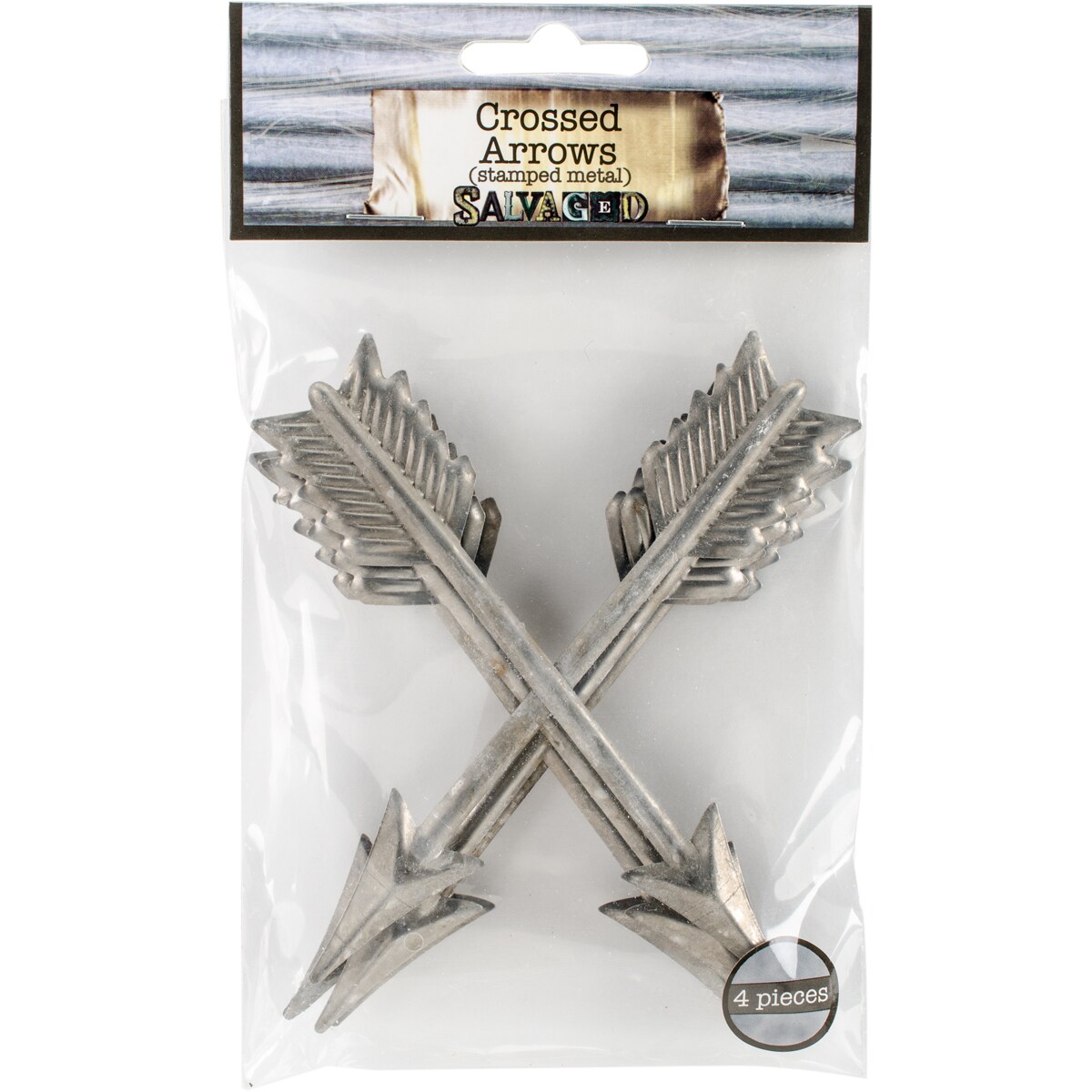 BCI Crafts Salvaged Metal Crossed Arrows 4/Pkg-4"X4", Count: 1 | Michaels