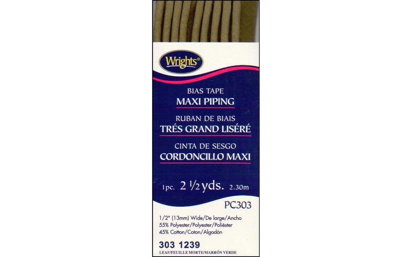 Wrights Maxi Cord Piping 2.5yd Leaf | Michaels