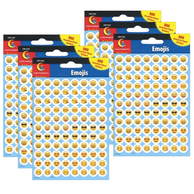 Emotion Icons Hot Spot Stickers, 0.5", 880 Per Pack, 6 Packs | Michaels