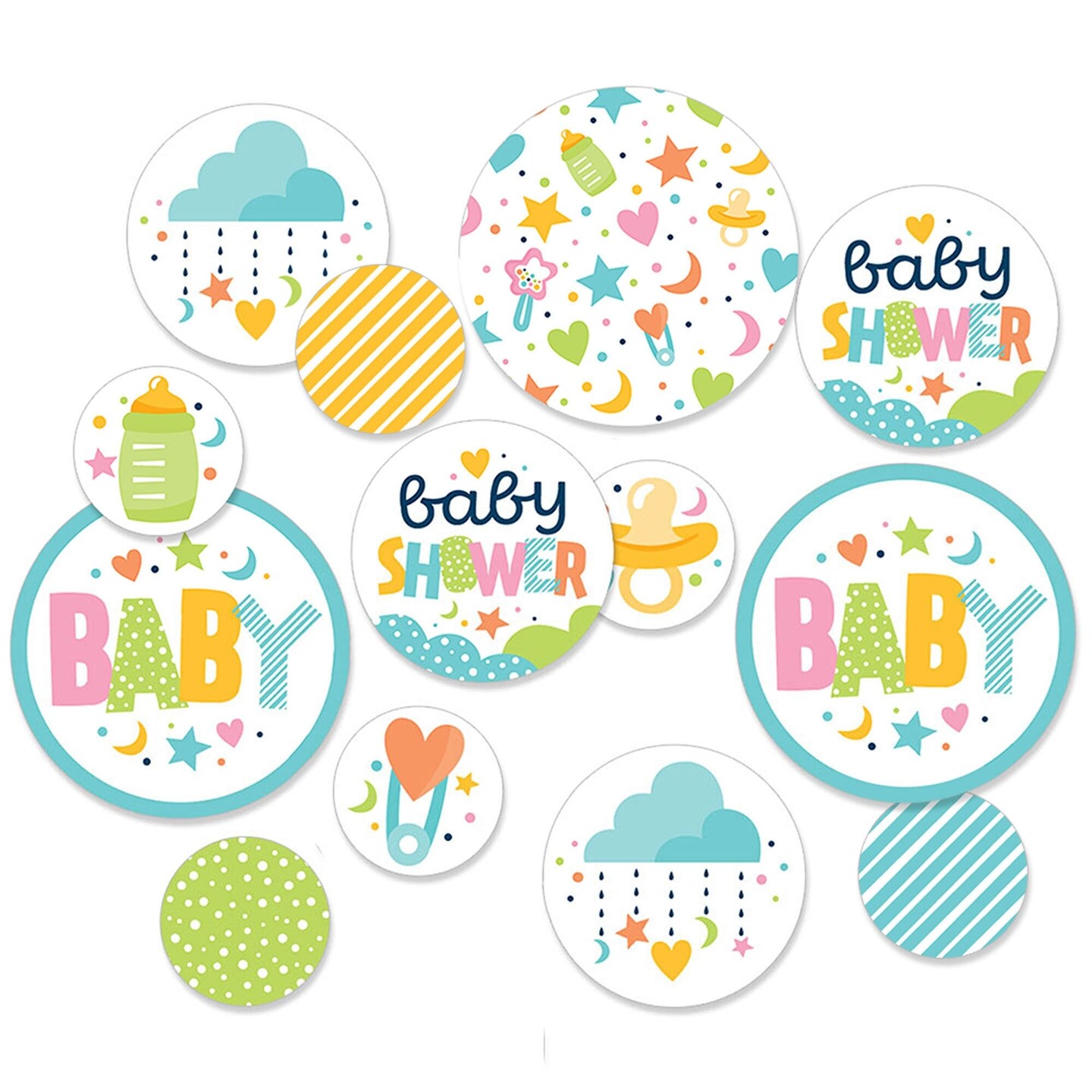 Big Dot of Happiness Colorful Baby Shower - Gender Neutral Party Giant ...