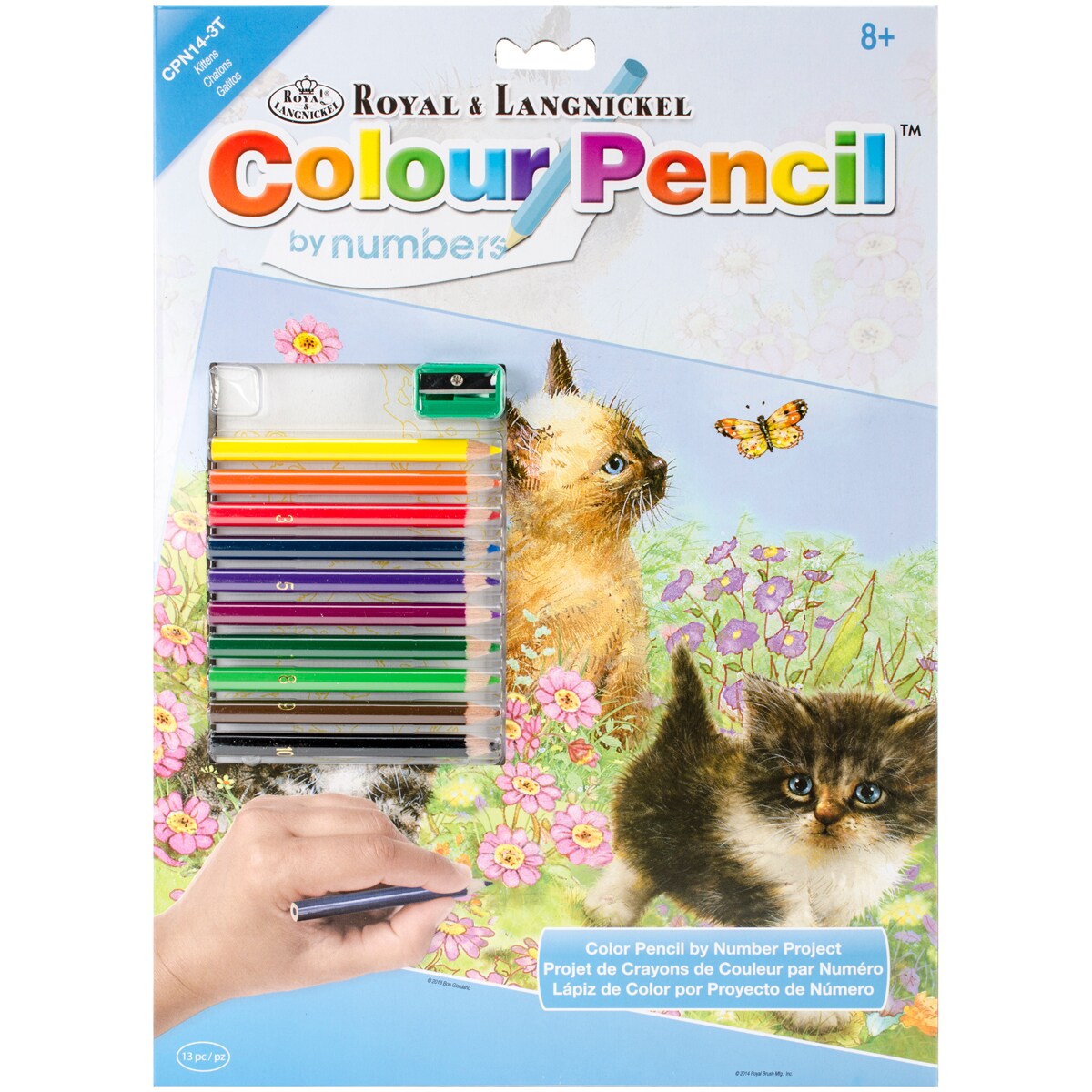 Royal & Langnickel Color Pencil By Number Kit 8.75"X11.75"-Kittens ...