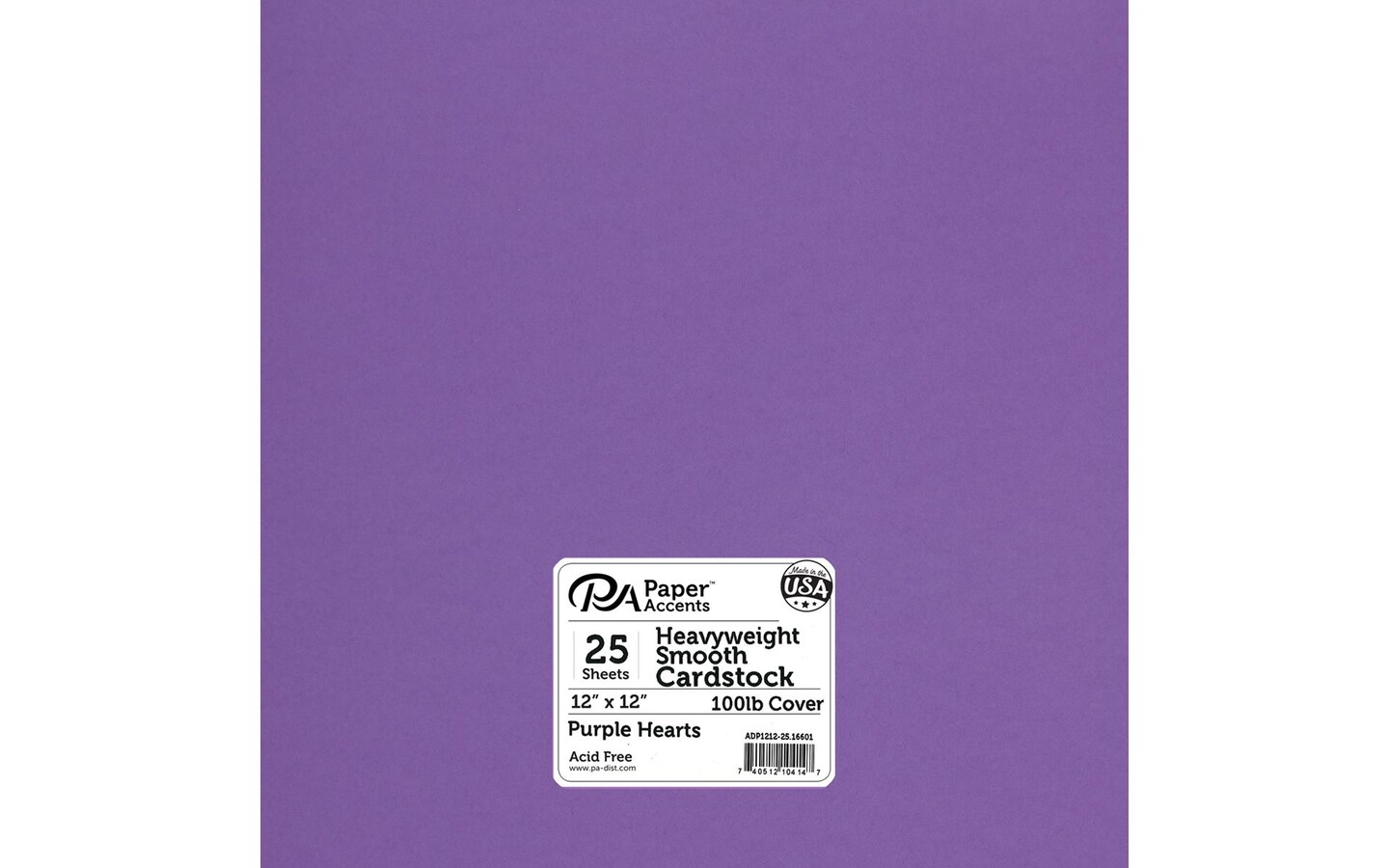PA Paper Accents Heavyweight Smooth Cardstock 12" x 12" Purple Heart ...