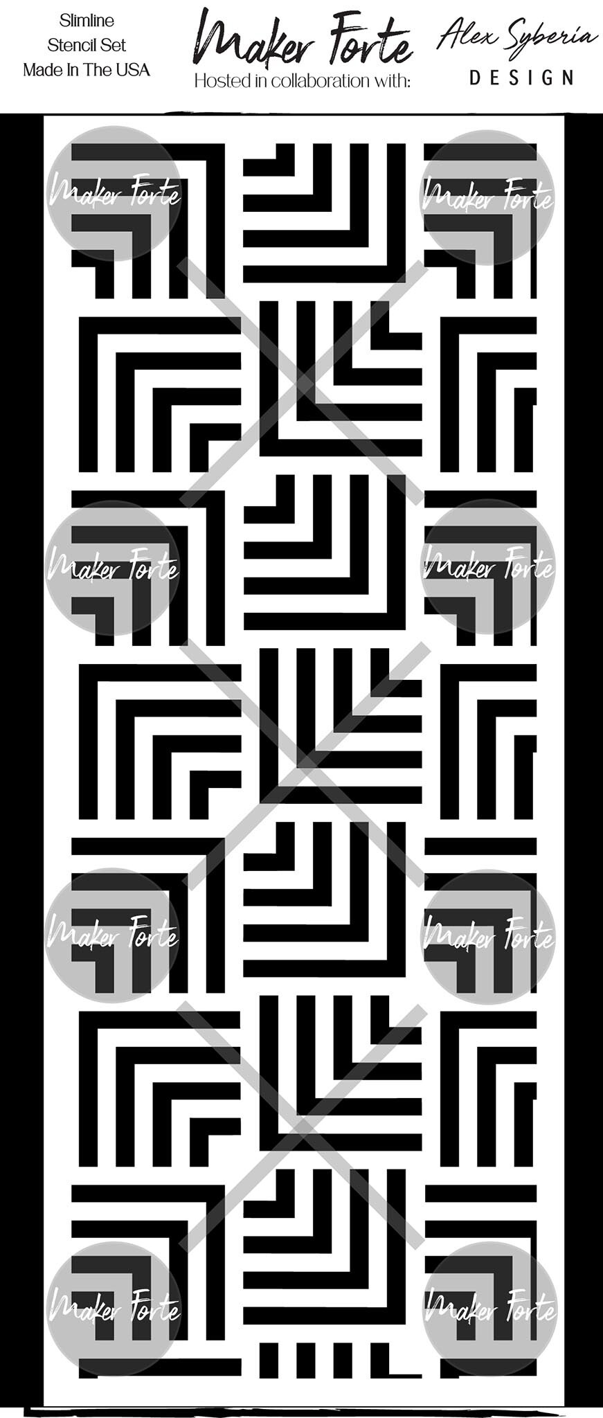 Maker Forte Stencils By Alex Syberia Design 4"X8"-Square Matrix ...