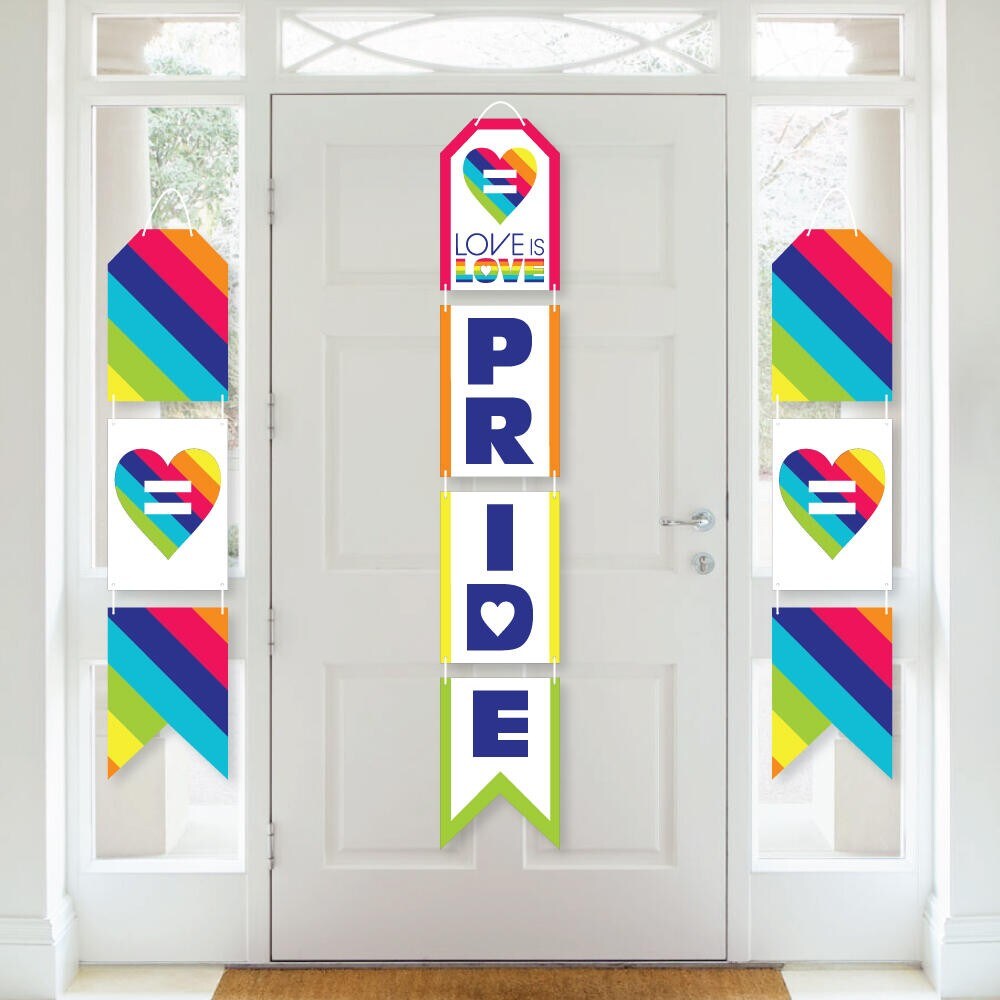 Big Dot of Happiness Love is Love - Pride - Hanging Vertical Paper Door ...