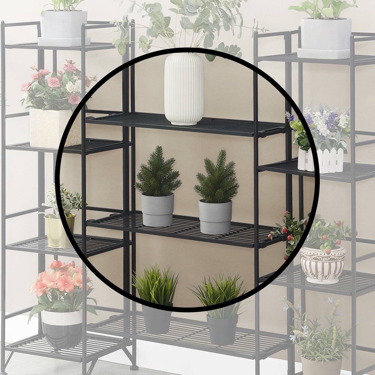 Convenience Concepts Xtra Storage Shelf Metal Extension Set of 2, Black ...