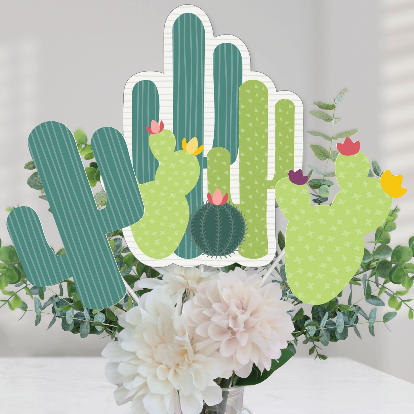 Big Dot of Happiness Prickly Cactus Party - Fiesta Party Centerpiece ...