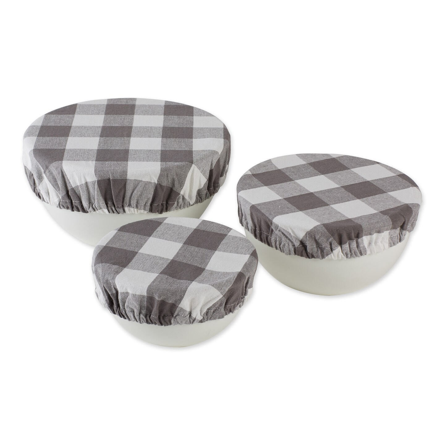Contemporary Home Living Set of 3 10" Assorted Gray and White Buffalo ...