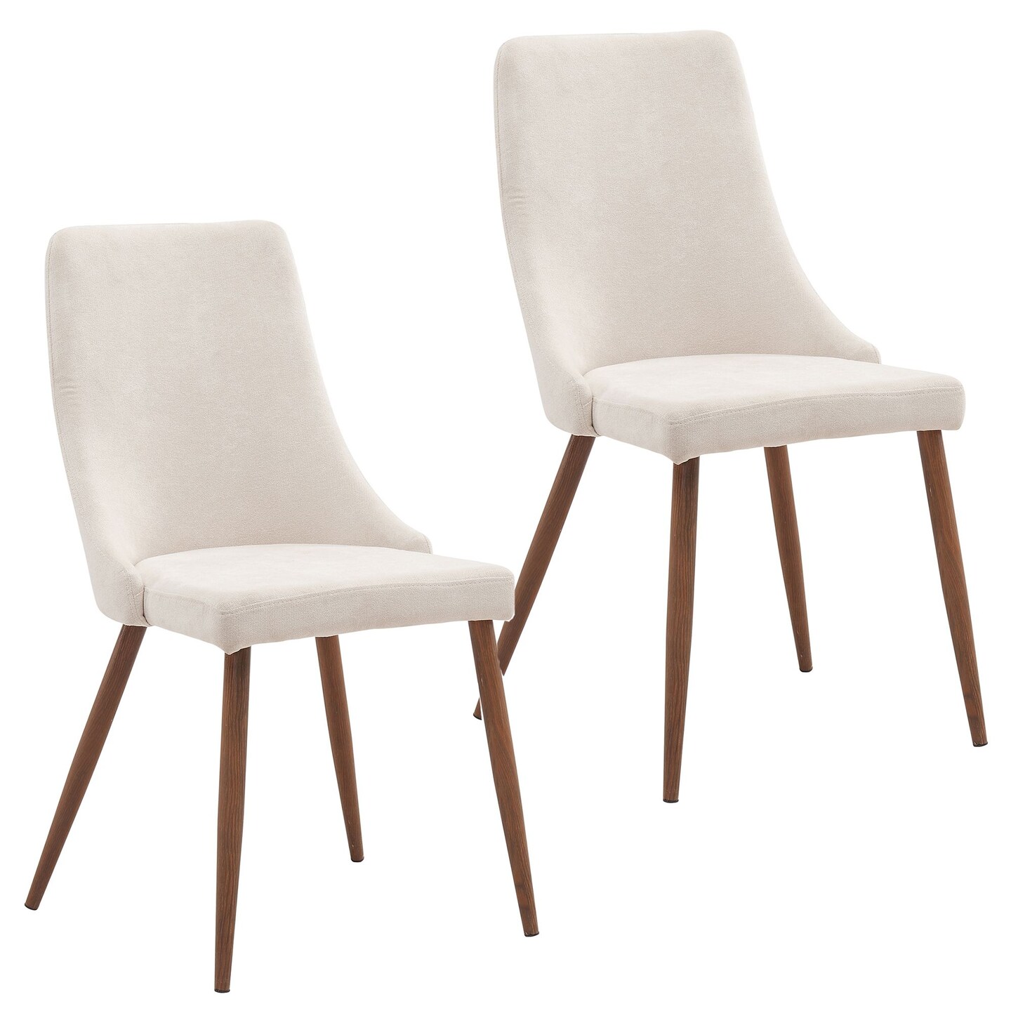 Contemporary Home Living Set of 2 Beige and Brown Contemporary Side ...