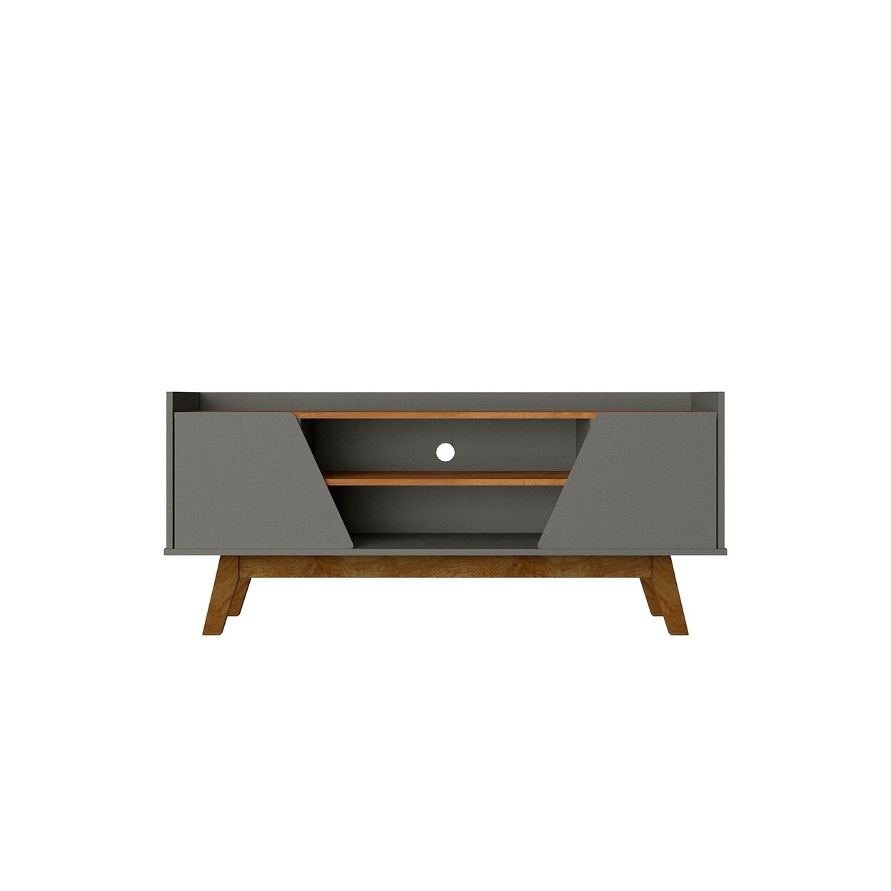 Manhattan Comfort Mid-Century Modern Marcus 53.14 TV Stand with Solid ...