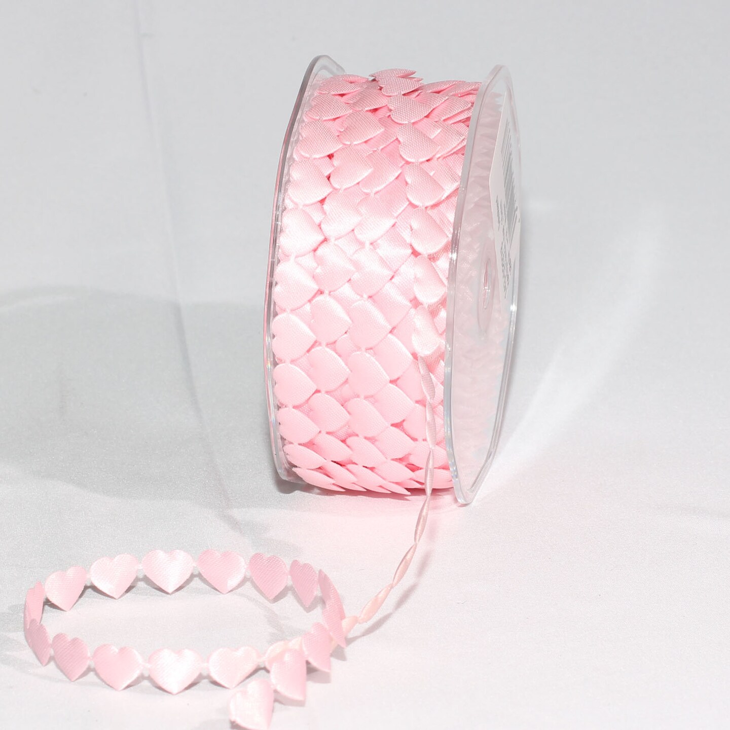 The Ribbon People Fine Pink Solid Small Hearts Craft Ribbon 0.25" x 40 ...