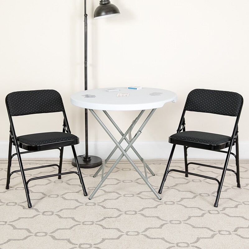 Flash Furniture 2 Pack HERCULES Series Curved Triple Braced & Double ...
