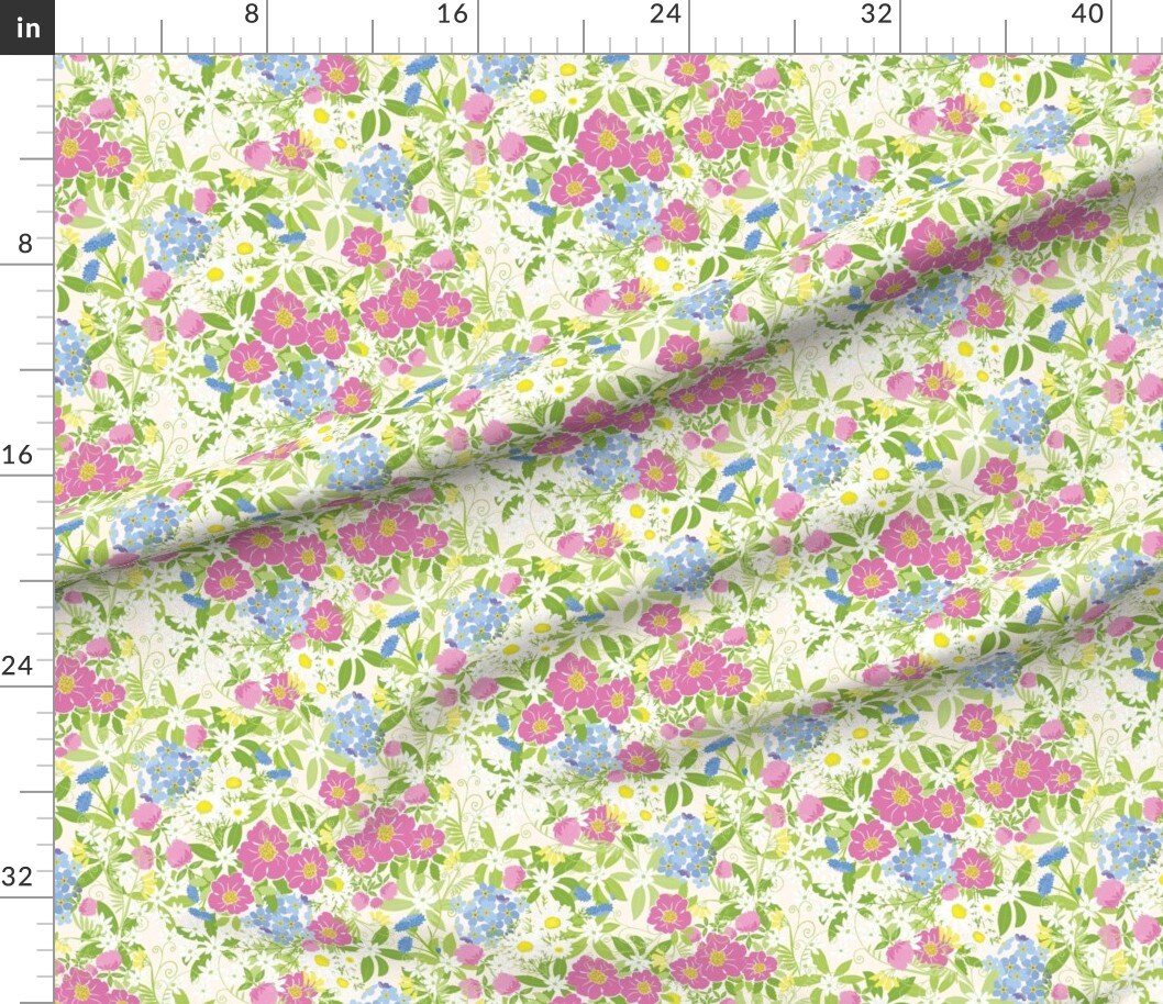 Petal Signature Cotton by the Yard or Fat Quarter Cottagecore Forget Me ...