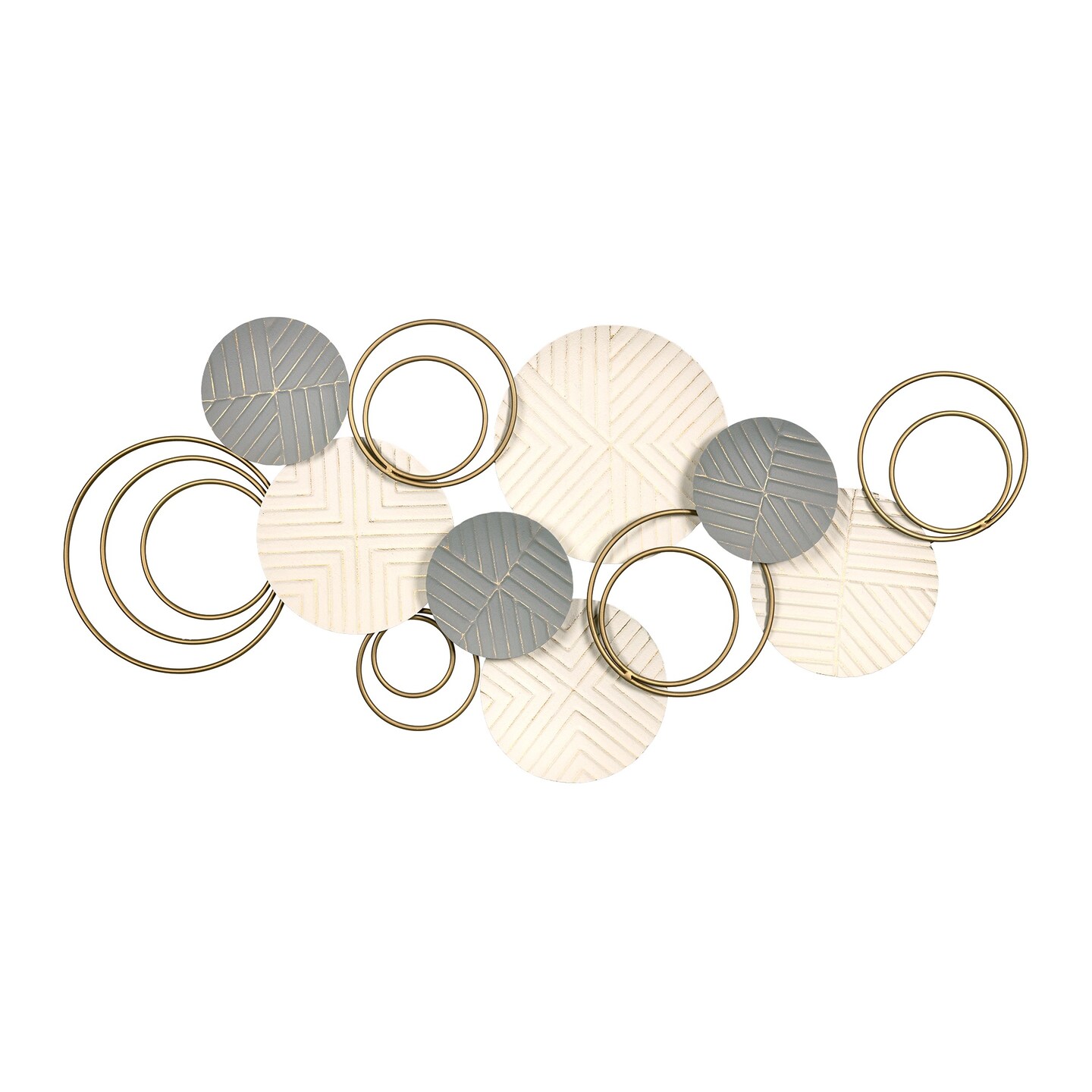 Contemporary Home Living 40" Modern Layered Herringbone Plates ...