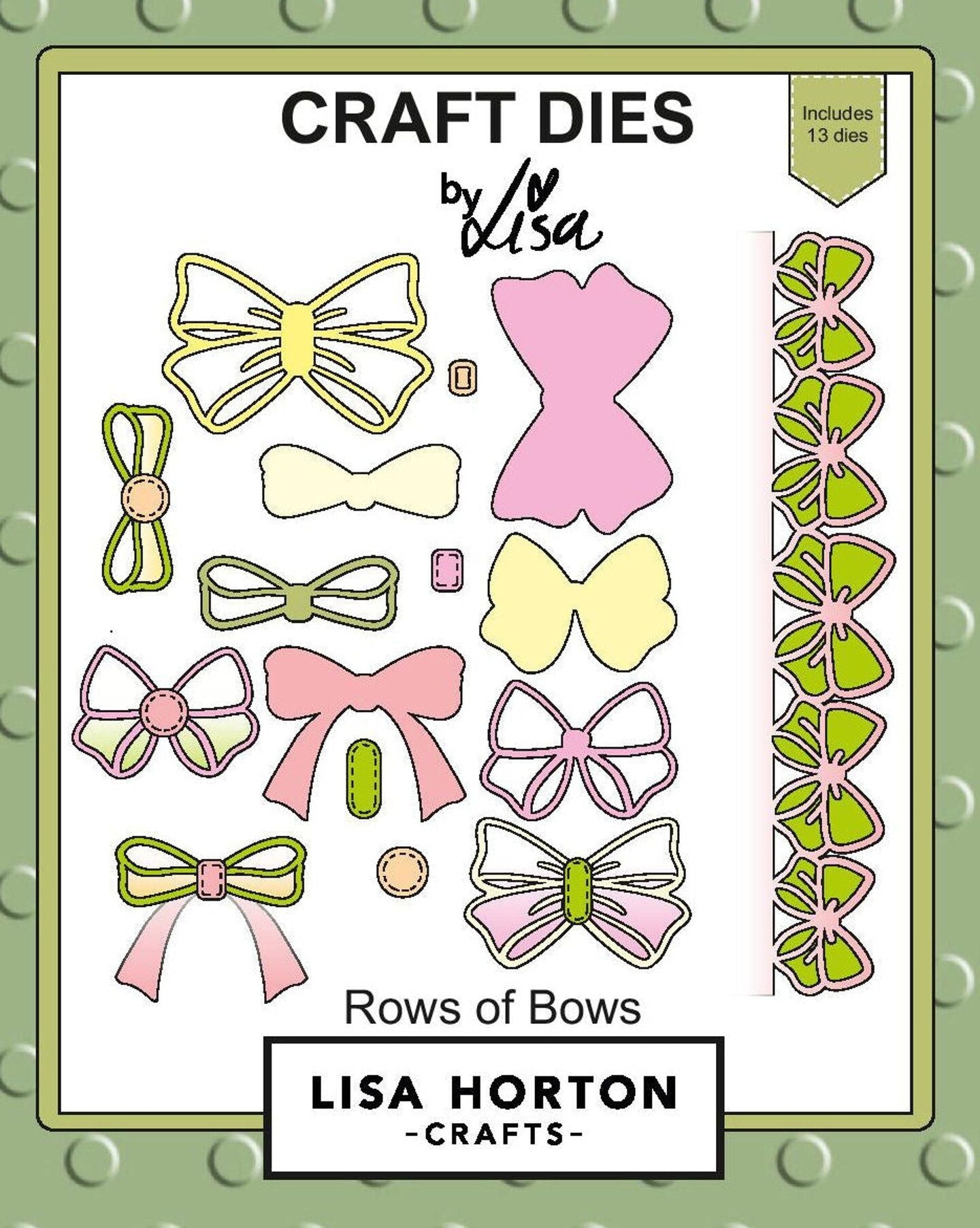 Lisa Horton --That Craft Place Lisa Horton Die Set - Rows Of Bows ...