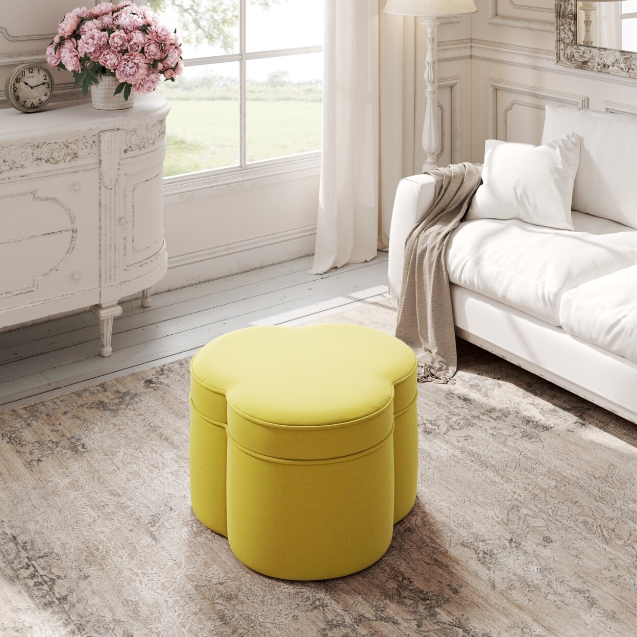 Rustic Manor Akeem Ottoman-Upholstered-Storage-Decorative Pining | Michaels