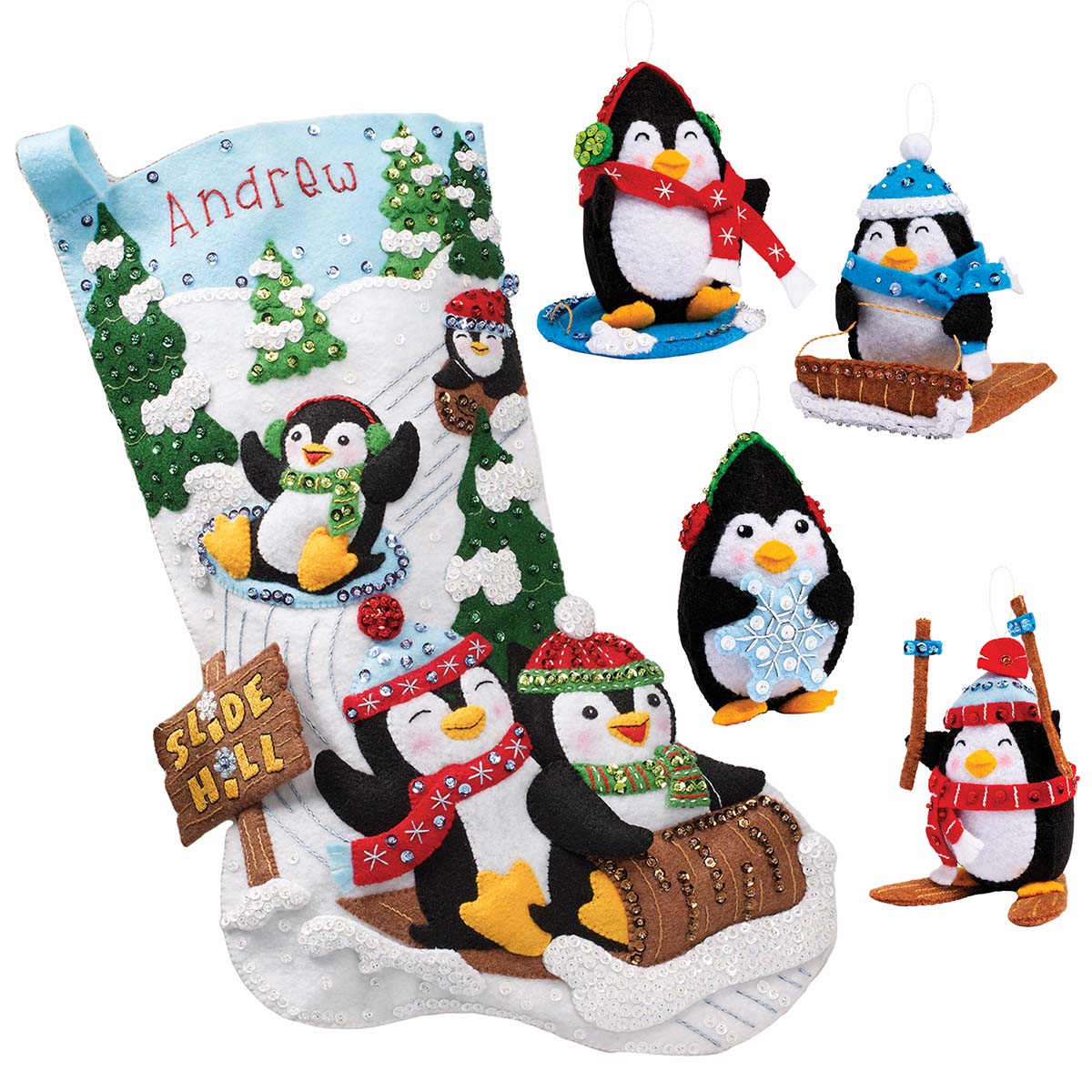 Bucilla Penguins at Play, Set of 2 Felt & Sequin Kit | Michaels