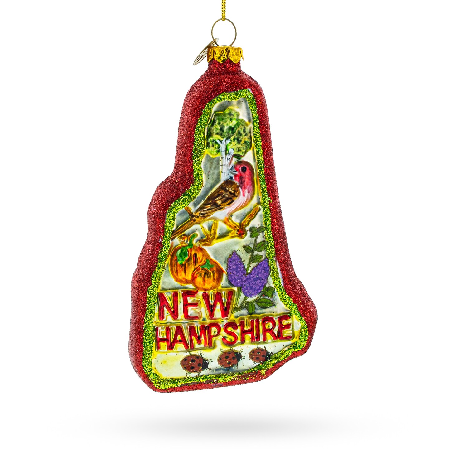 State of New Hampshire Symbols, USA Glass Christmas Ornament | Michaels