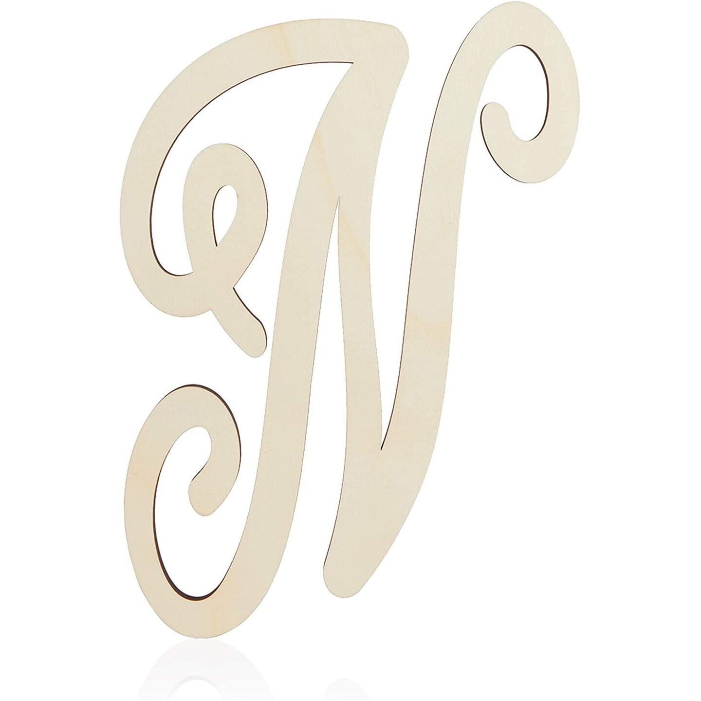 Wooden Monogram Alphabet Letters, Decorative Letter N (13 Inches ...
