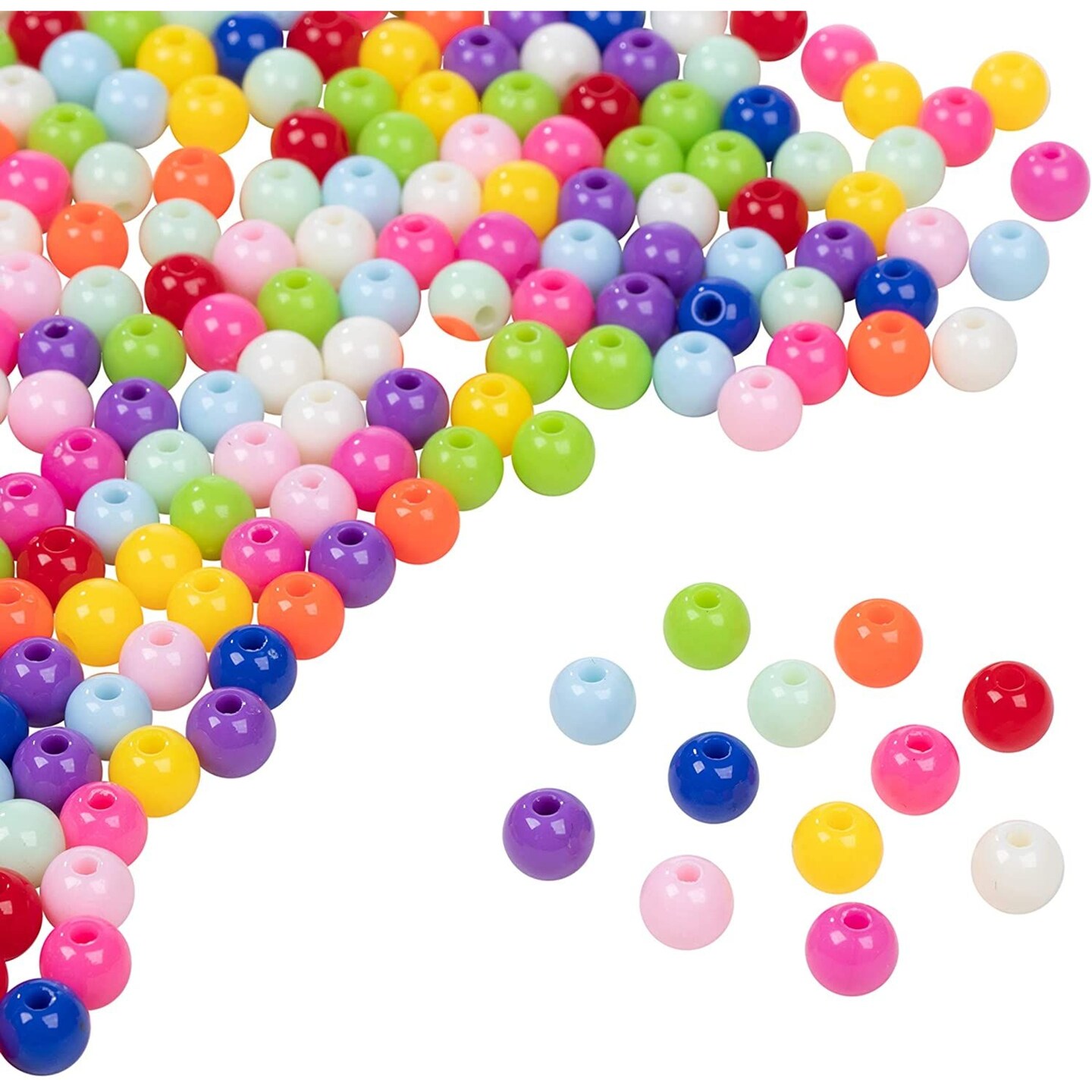 2000 Pieces Bubble Beads for Crafts, Jewelry Marking, Rainbow Colors (0 ...