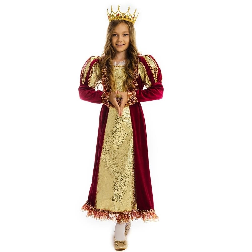 Royal Queen Xs Girls Costume Medieval Fairy Tale 5 Oreet Child Dress ...