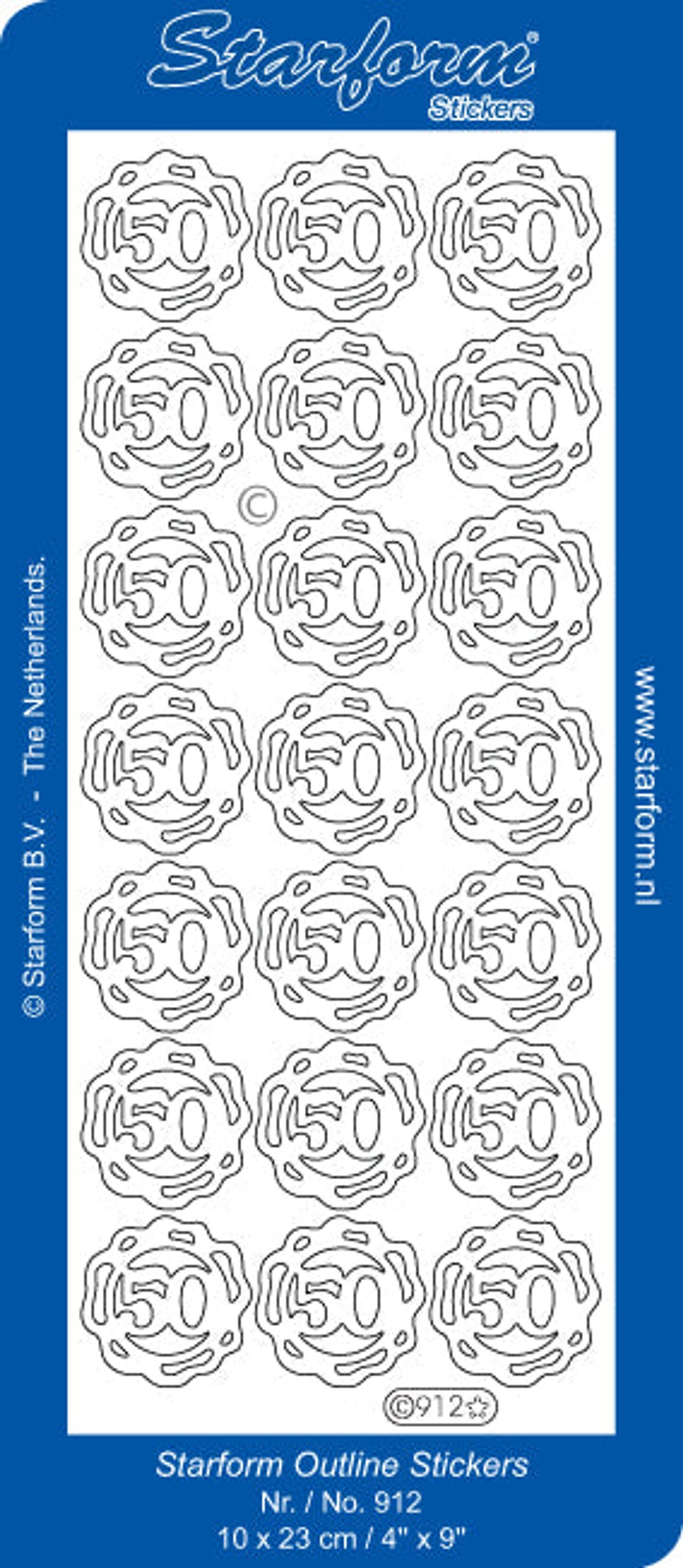 Starform Deco Stickers - 50th - Gold | Michaels