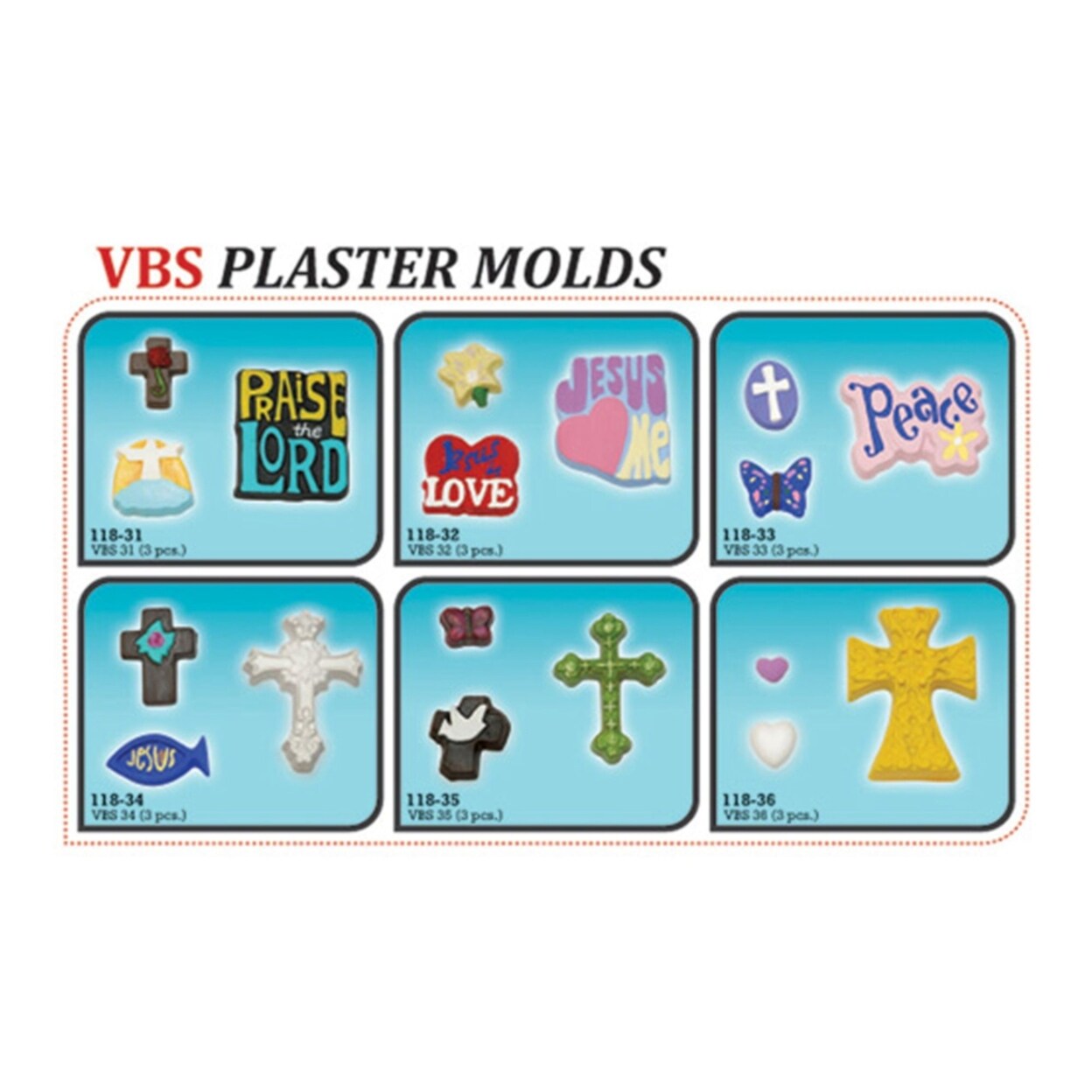 Sandtastik Plaster Molds 18-Character Theme Set - Vacation Bible School ...