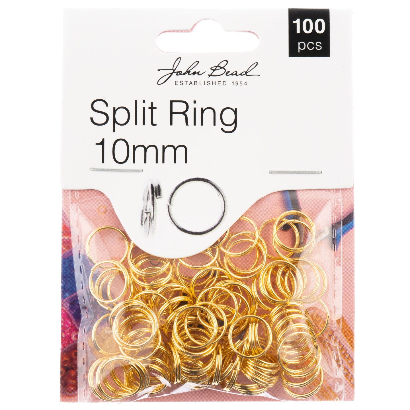 John Bead Split Ring 10mm 100/Pkg-Gold | Michaels