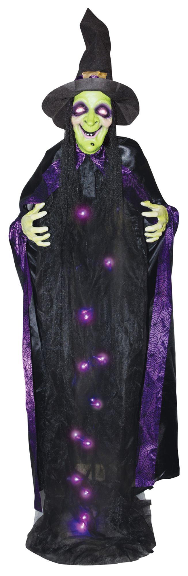 The Costume Center 6' Black Battery Operated Witch with Sound and Light ...