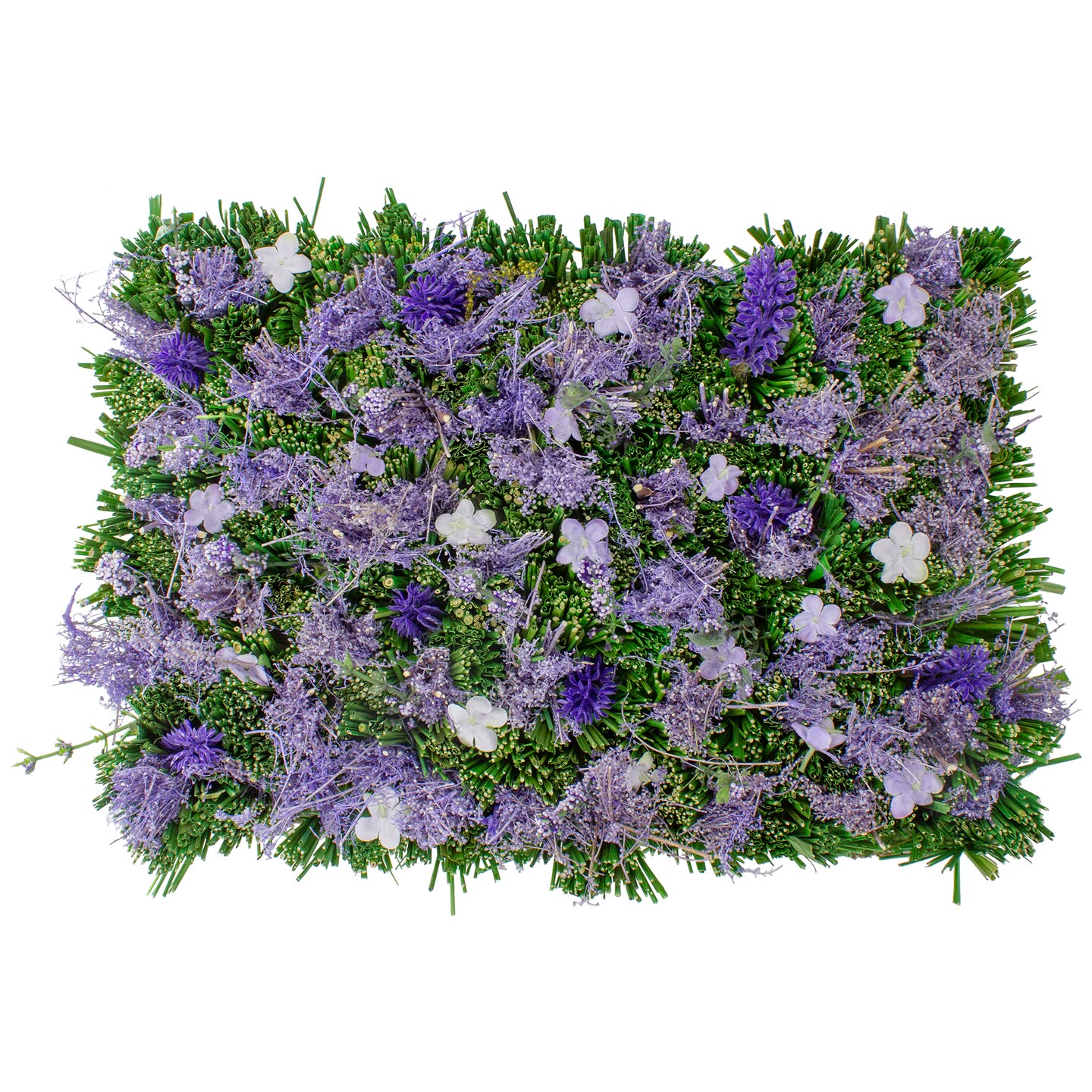 Northlight Mixed Floral and Grass Artificial Spring Mat - 13" - Purple ...