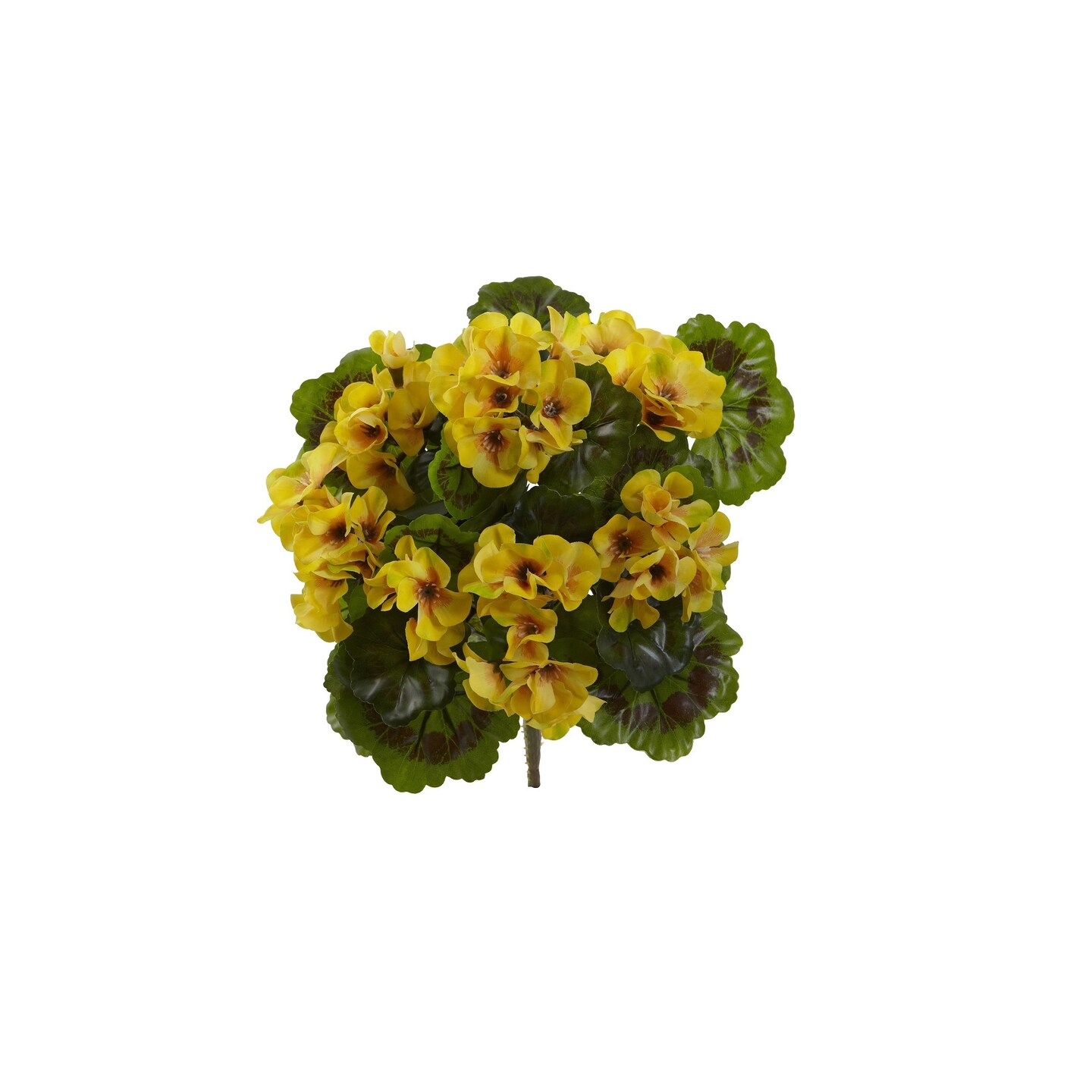 Nearly Natural Set of 4 Yellow Artificial Geranium Flower Bushes 14 ...