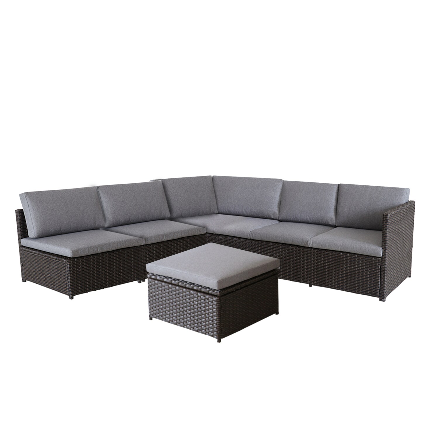 Northlight 4-Piece Savannah Resin Wicker Outdoor Patio Modular ...