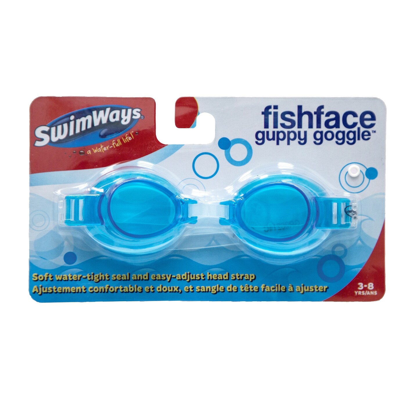 SwimWays 5.75" Blue Fish Face Guppy Goggles Swimming Pool Accessory ...