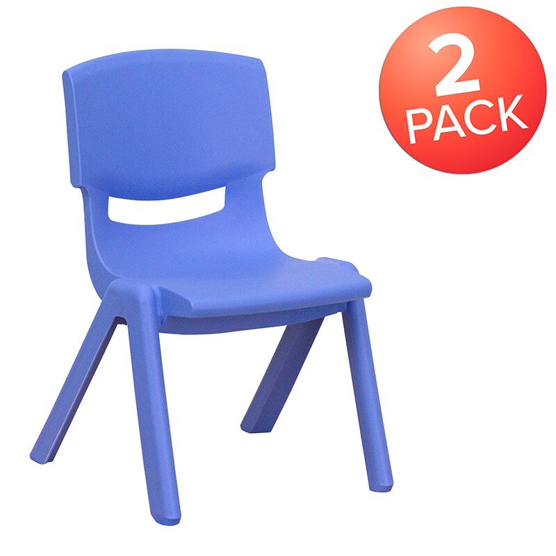 Flash Furniture 2PK Plastic Stack Chair, Blue | Michaels