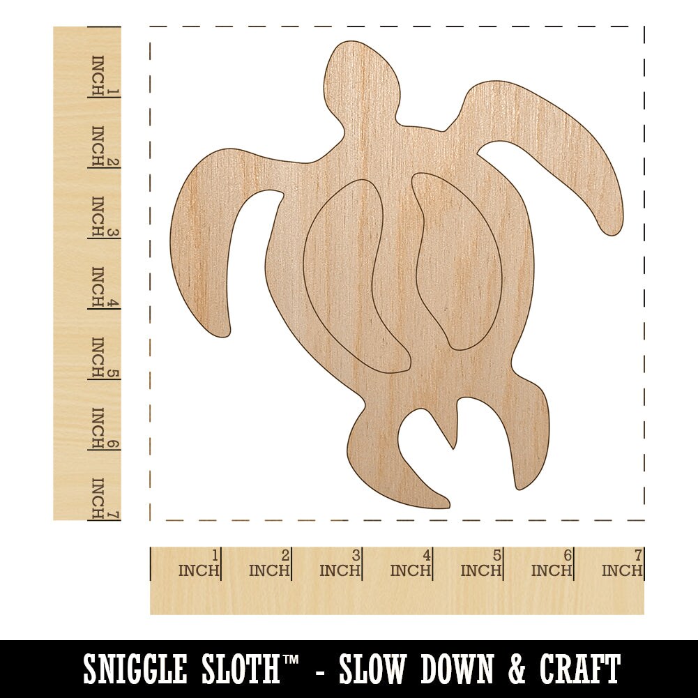 Honu Hawaiian Sea Turtle Unfinished Wood Shape Piece Cutout for DIY ...