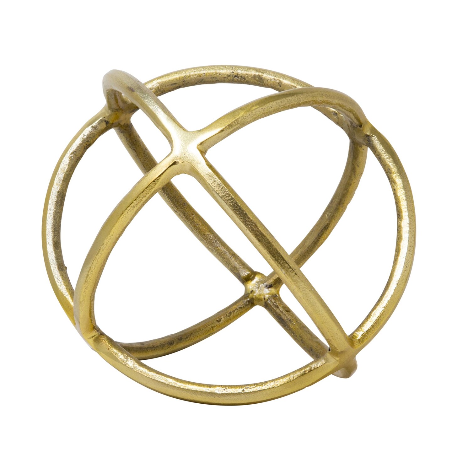 Kingston Living 9.25" Gold Metallic Finish Spherical Orb Tabletop Decor ...