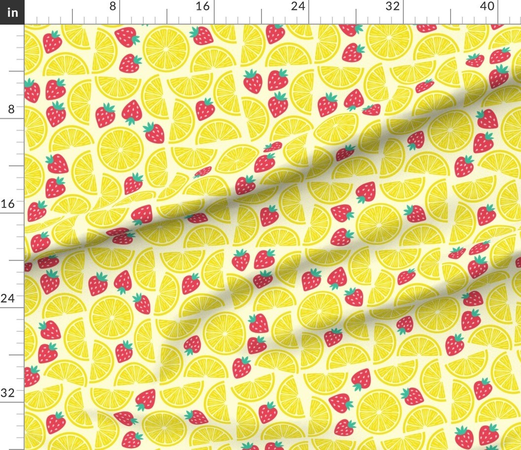 Petal Signature Cotton by the Yard or Fat Quarter Yellow Summer Red ...