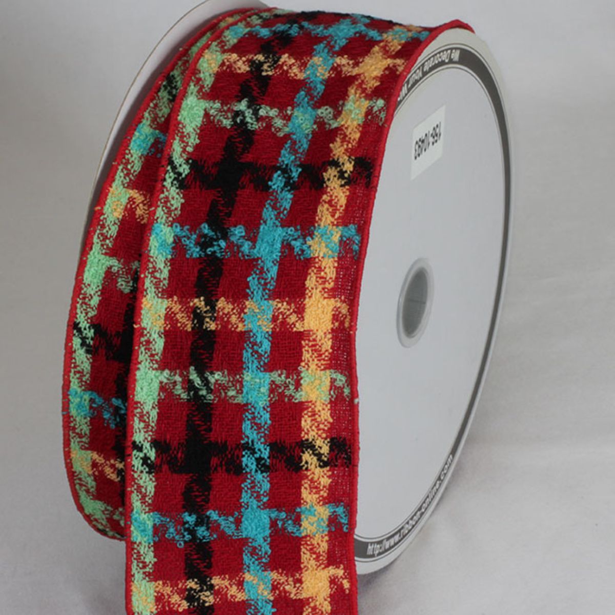The Ribbon People Red and Black Woven Plaid Wired Craft Ribbon 3" x 20 ...