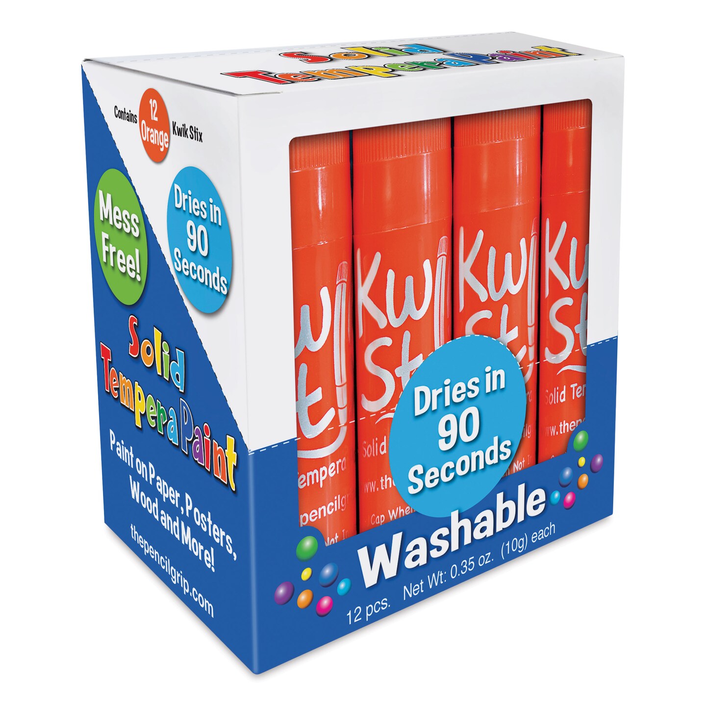 Kwik Stix Tempera Paint Sticks - Set of 12, Orange | Michaels