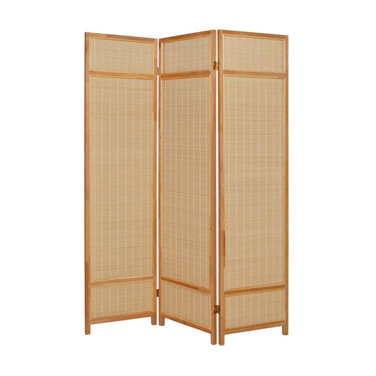 Screen Gems Contemporary 3 Panel Pine Layered Screen Room Divider ...