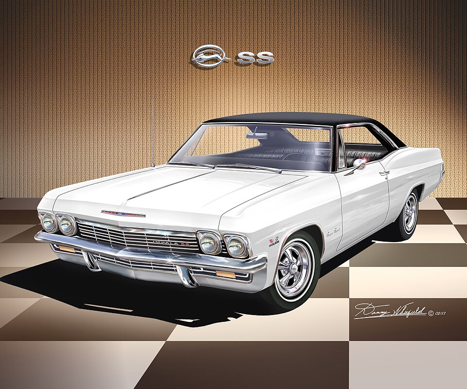 1965 Chevrolet Impala SS - Ermine White with Cragar mag wheels - Art ...