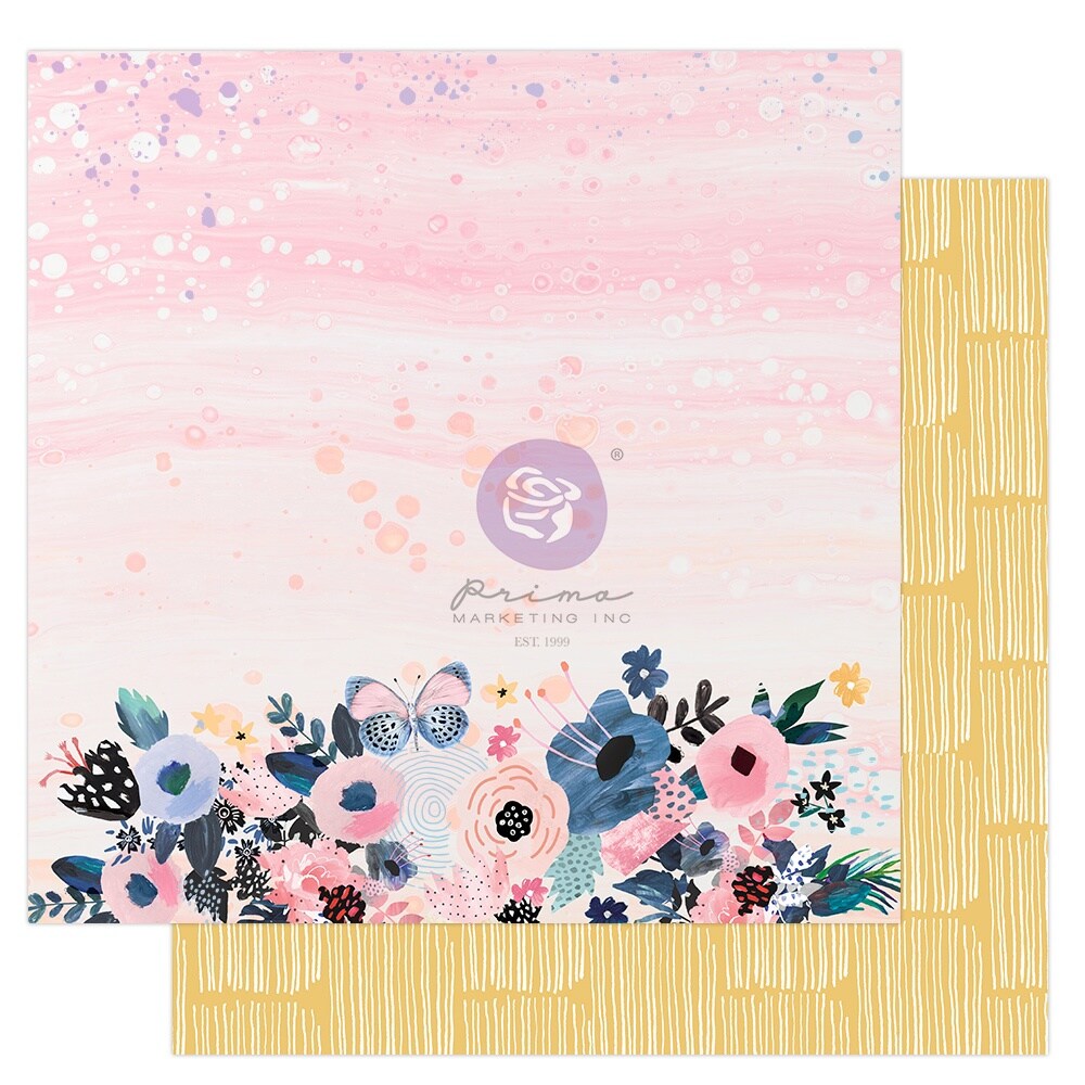 Spring Abstract Double-Sided Cardstock 12"X12"-Spring Awakening, W/Foil ...