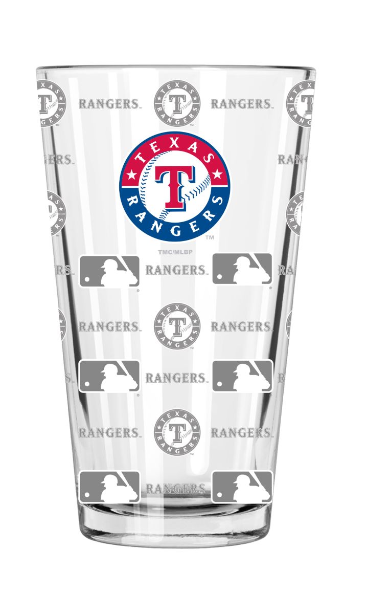 The Memory Company 5.75" Clear and Blue MLB Texas Rangers Sandblasted ...