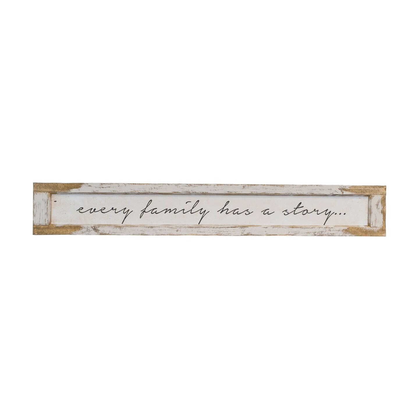 Creative Design 62" Black and White "Every Family" Distressed ...