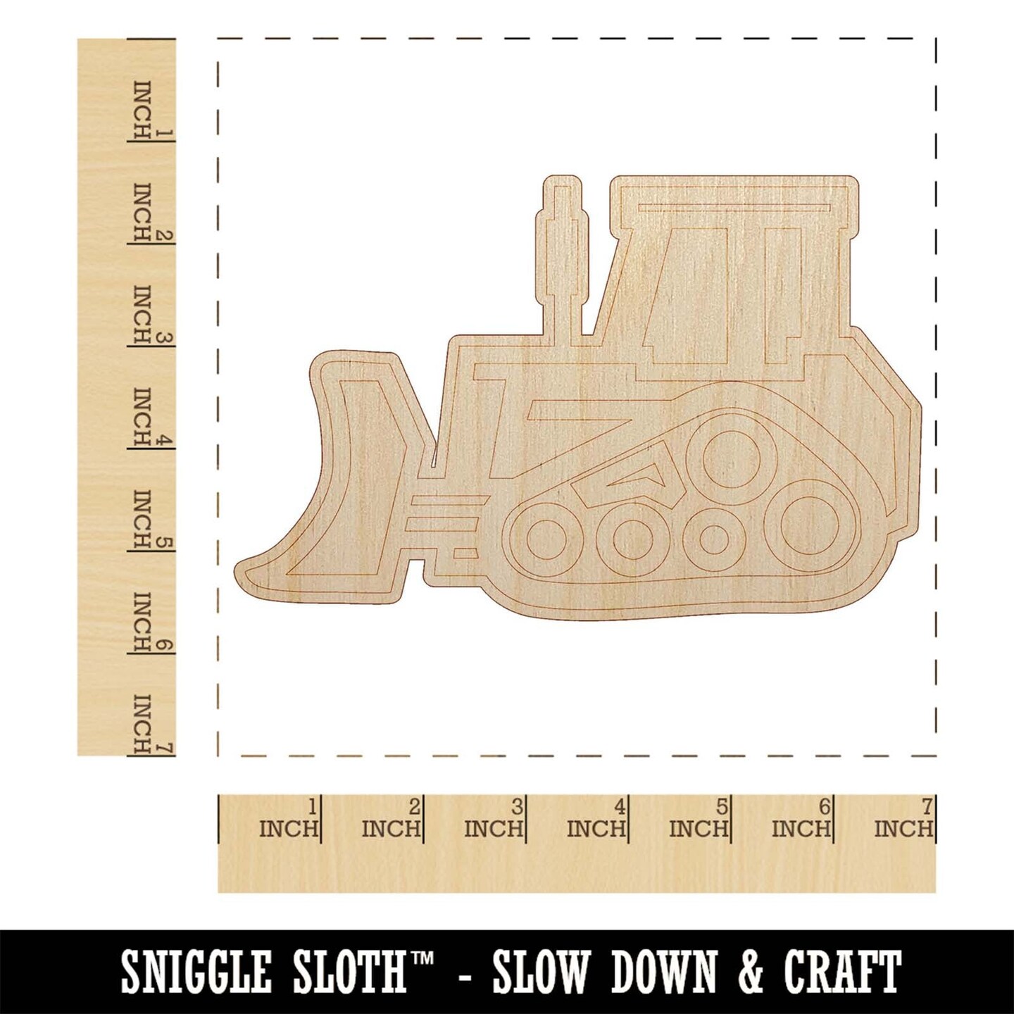 Bulldozer Dozer Construction Vehicle Unfinished Wood Shape Piece Cutout ...
