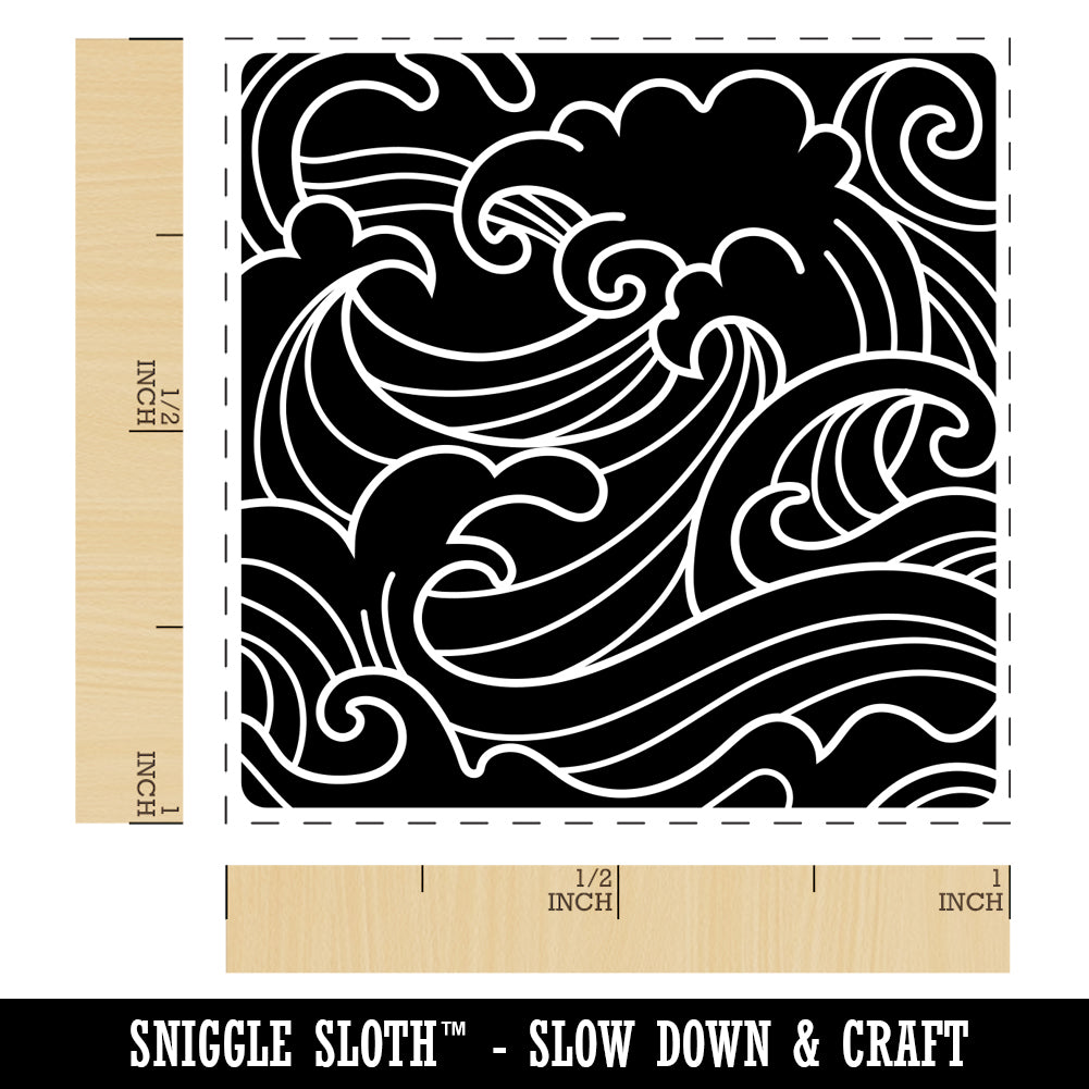 Japanese Ocean Waves Self-Inking Rubber Stamp Ink Stamper | Michaels
