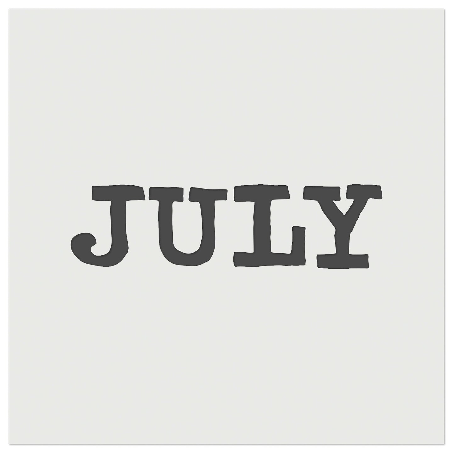 July Month Calendar Fun Text Wall Cookie DIY Craft Reusable Stencil ...