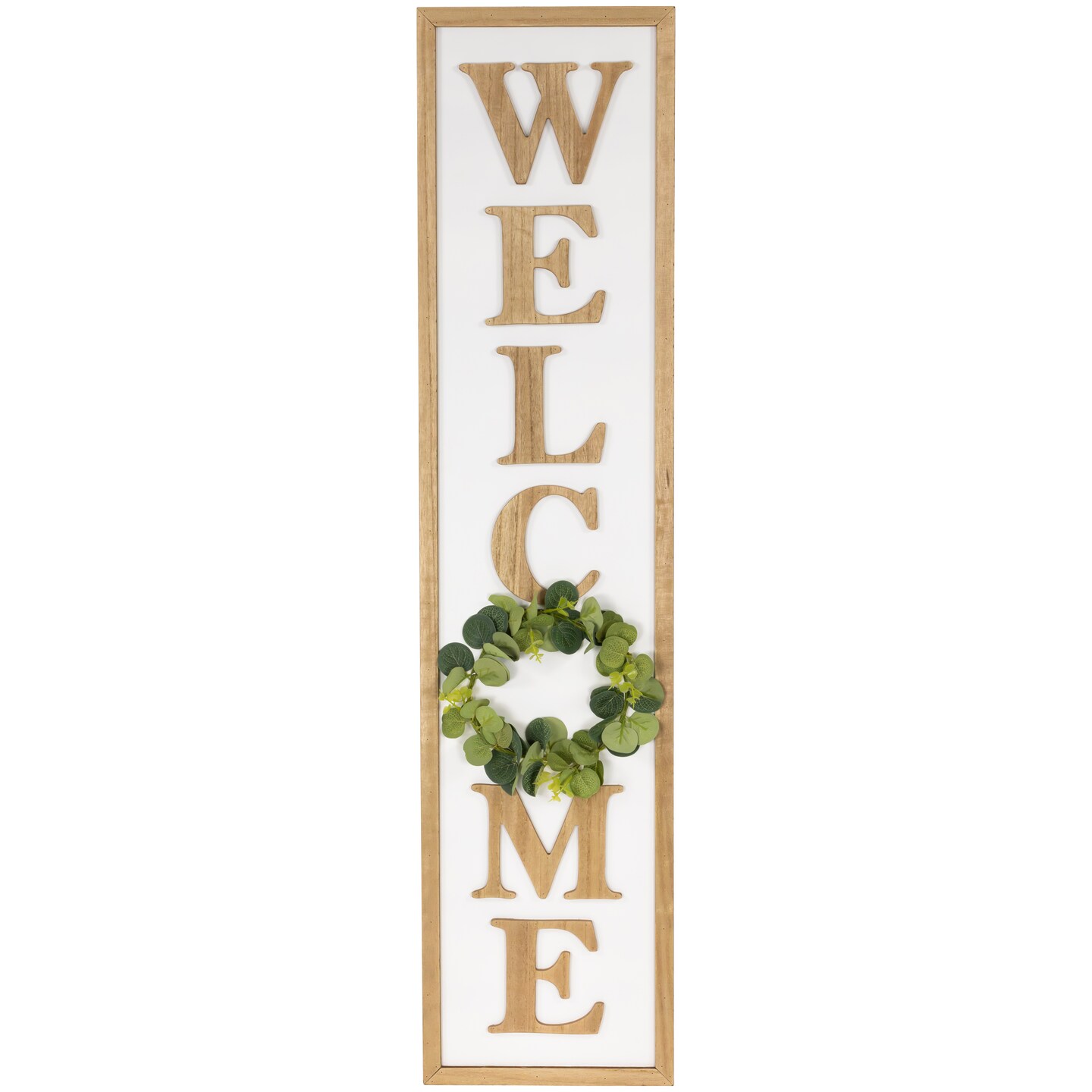 Northlight "Welcome" Wooden Framed Outdoor Porch Sign - 40" | Michaels