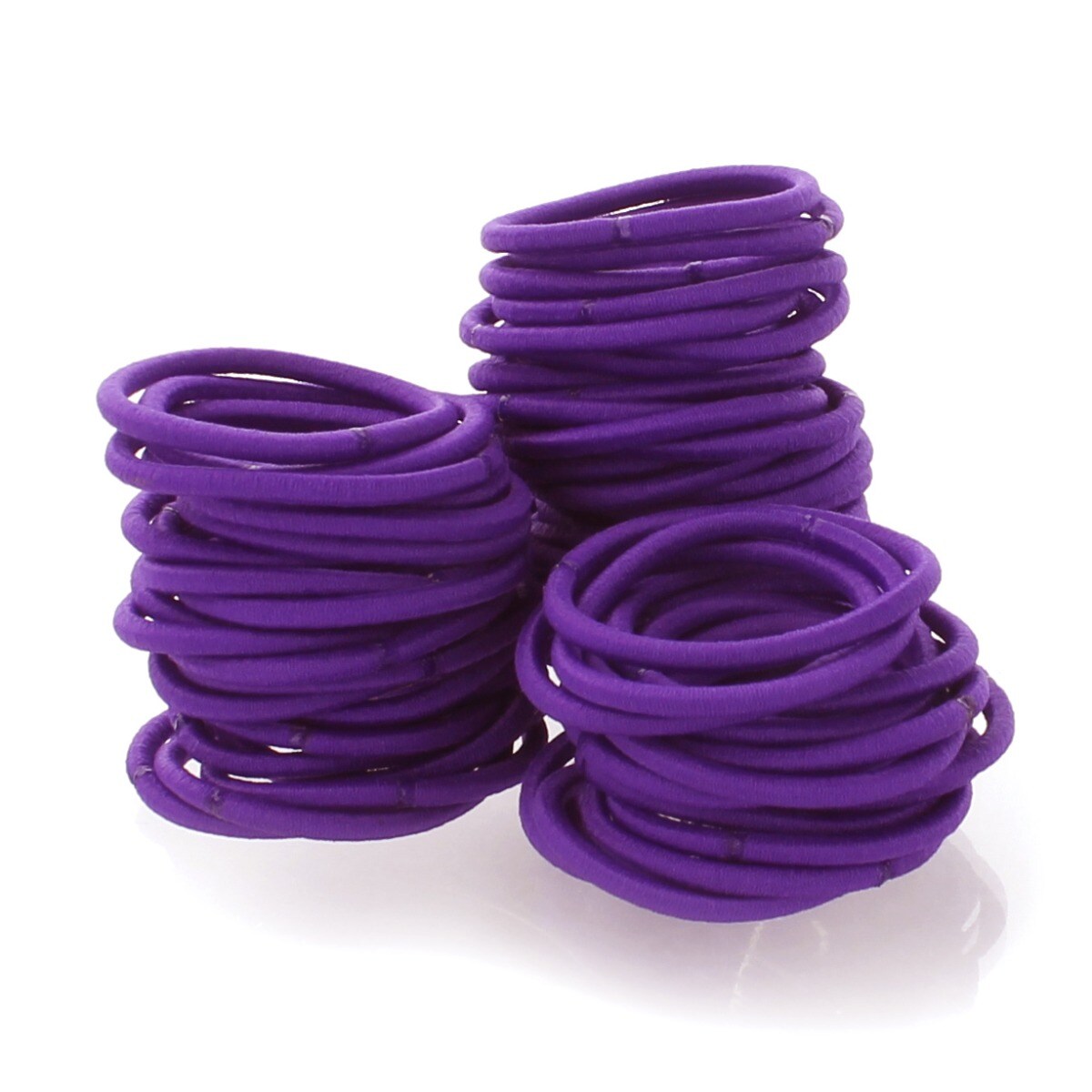 Small Elastic Ponytail Hair Bands Purple 20pcs | Michaels